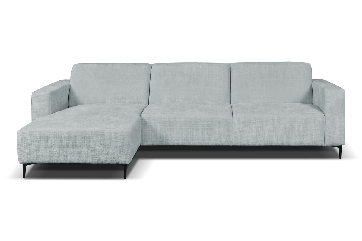 Moby Left Corner Sofa Light Gray - Chaise Longue + 2.5-seater – Dimehouse