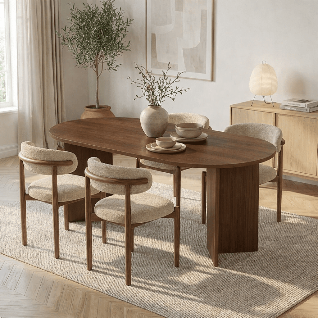 Japandi Dining Tables: Organic Shapes | Dimehouse