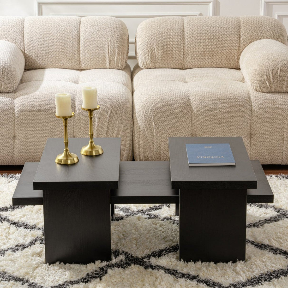 Black Melamine Coffee Table Rebellion – Dimehouse
