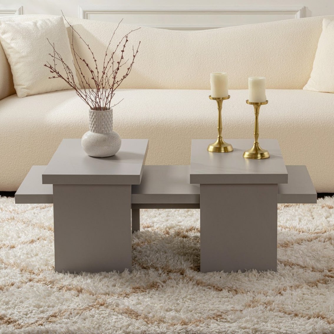 Gray Melamine Coffee Table Rebellion – Dimehouse