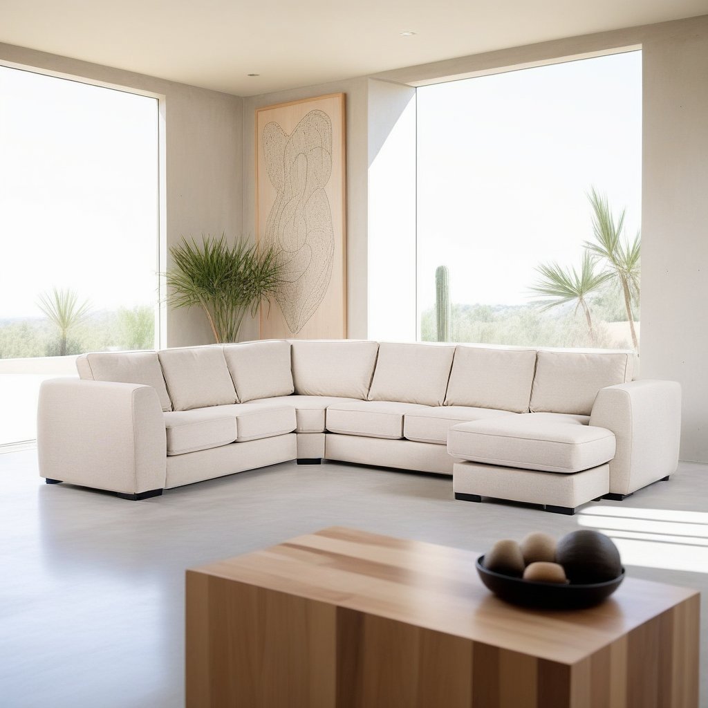 Corner Sofa Lyo Beige | 5-seater | Dimehouse