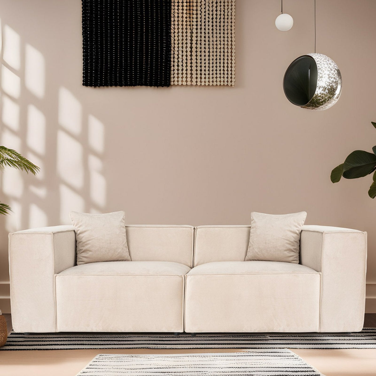 2 -seater sofa lora cream - competitively priced! – Dimehouse