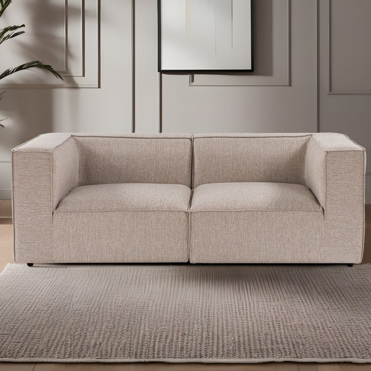 2-seater sofa sora sand beige – Dimehouse