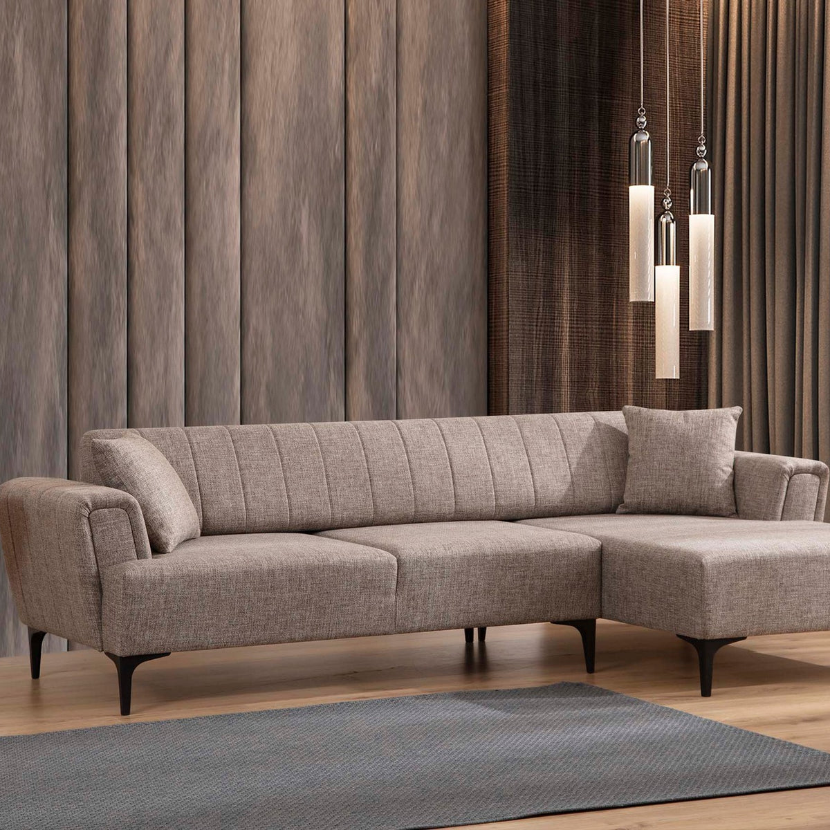 Corner sofa bed Hamlet light brown- competitively priced! – Dimehouse
