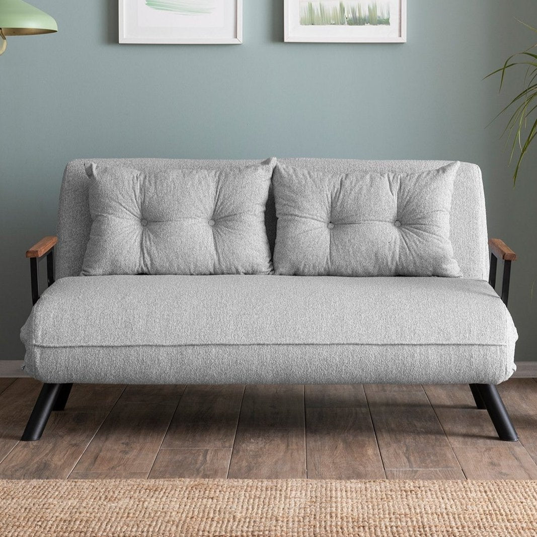 2-seater sofa bed Sando Gray – Dimehouse