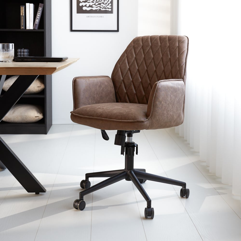 Office chair Novan Swivel Taupe | Dimehouse